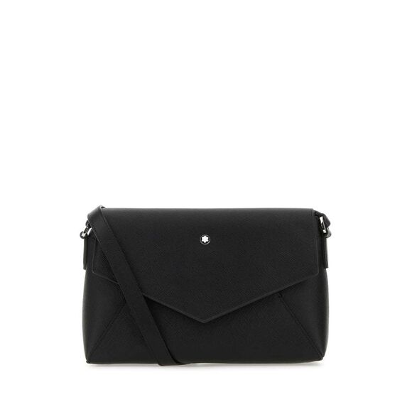 Montblanc | Bags | Montblanc Black Leather Crossbody Bag | Poshmark